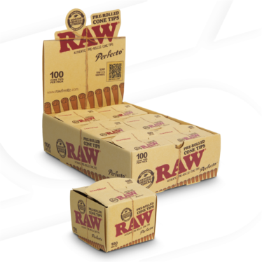 RAW PERFECTO PRE-ROLLED CONE 100 TIPS BOX - SMOKE VALLEY