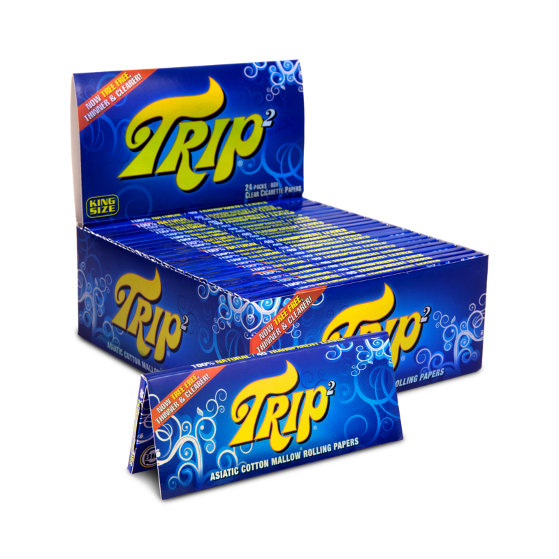 Trip2 Clear Cellulose King Size Rolling Papers 24 Pack - SMOKE VALLEY